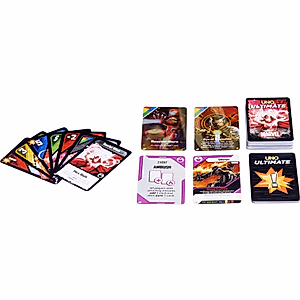 Mattel Games ​UNO Ultimate Marvel Card Game Add-On Pack with Scarlet Witch Character Deck & 2 Collectible Foil Cards, Gift for Collectors & Kids Ages 7 Years & Older