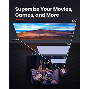 Anker NEBULA Solar FHD 1080p Projector, 4K Supported, 400 ANSI Lumen (1100 Lumen), Dolby Digital Plus, Built-in Stand, Autofocus, Keystone Correction, Screen Mirroring for Phones(No Built-in Battery)