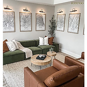 Uspeedy 2-Piece Farmhouse Wooden Coffee Table Set,Boho Coffee Table,Living Room Round Coffee Table Set,Nesting Table Round Wooden Finish with Ring Motif (Wood 1)