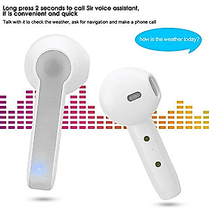 sjlerst True Wireless Bluetooth Headphone,Portable Wireless Earbuds TWS Wireless Bluetooth 5.0 Earphones in Ear Earbuds Headset with Charging Box,Compatible for Android/iOS/Windows