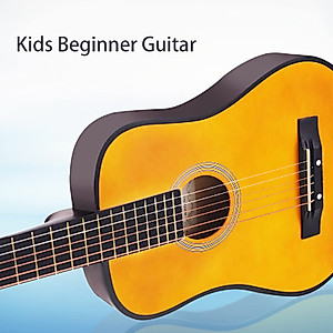 CNBLUE Acoustic Guitar Beginner Dreadnought Acoustic Guitar 30 inch Kids Guitar 1/2 Size Mini Guitar Folk Small Guitar Steel Strings With Gig Bag yellow