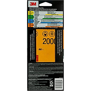 3M Wetordry Sandpaper, 03003, 2000 Grit, 3 2/3 in x 9 in