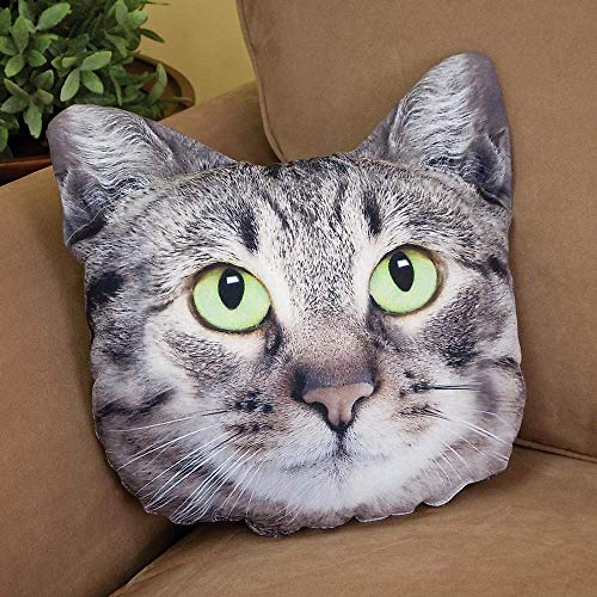 VEELU Custom Face Pillow Personalized Dog Cat Shaped Pillow, Custom Handmade Double-Sided 3D Printing Photo Pillow Soft Plush Toy Home Sofa Car Seat Decorative Unique Birthday Gift Height 20 Inch