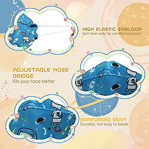 SOOQOO KF94 Mask,60 Pack Disposable Printed Face Mask,Individually Wrapped (Kid)