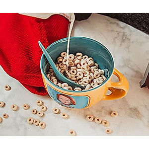 Child's Play Chucky "Good Guys" 24-Ounce Ceramic Soup Mug w/ Spoon | Bowl For Ice Cream, Cereal, Oatmeal | Large Coffee Cup For Espresso, Caffeine | Home & Kitchen Essential | Horror Movie Collectible