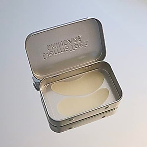 DermaTech Skincare Reusable Under Eye Patches Eco-Friendly Wrinkle Patches with Tin Case | 100% Silicone Reusable Facial Patches | For Puffy Eyes, Dark Circles, Reducing Wrinkles