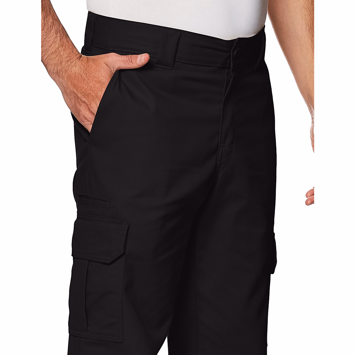 Dickies mens Regular Straight Stretch Twill Cargo work utility pants, Black, 38W x 32L US
