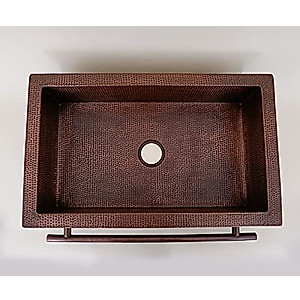 Copper Farmhouse Kitchen Sink with Towellbar
