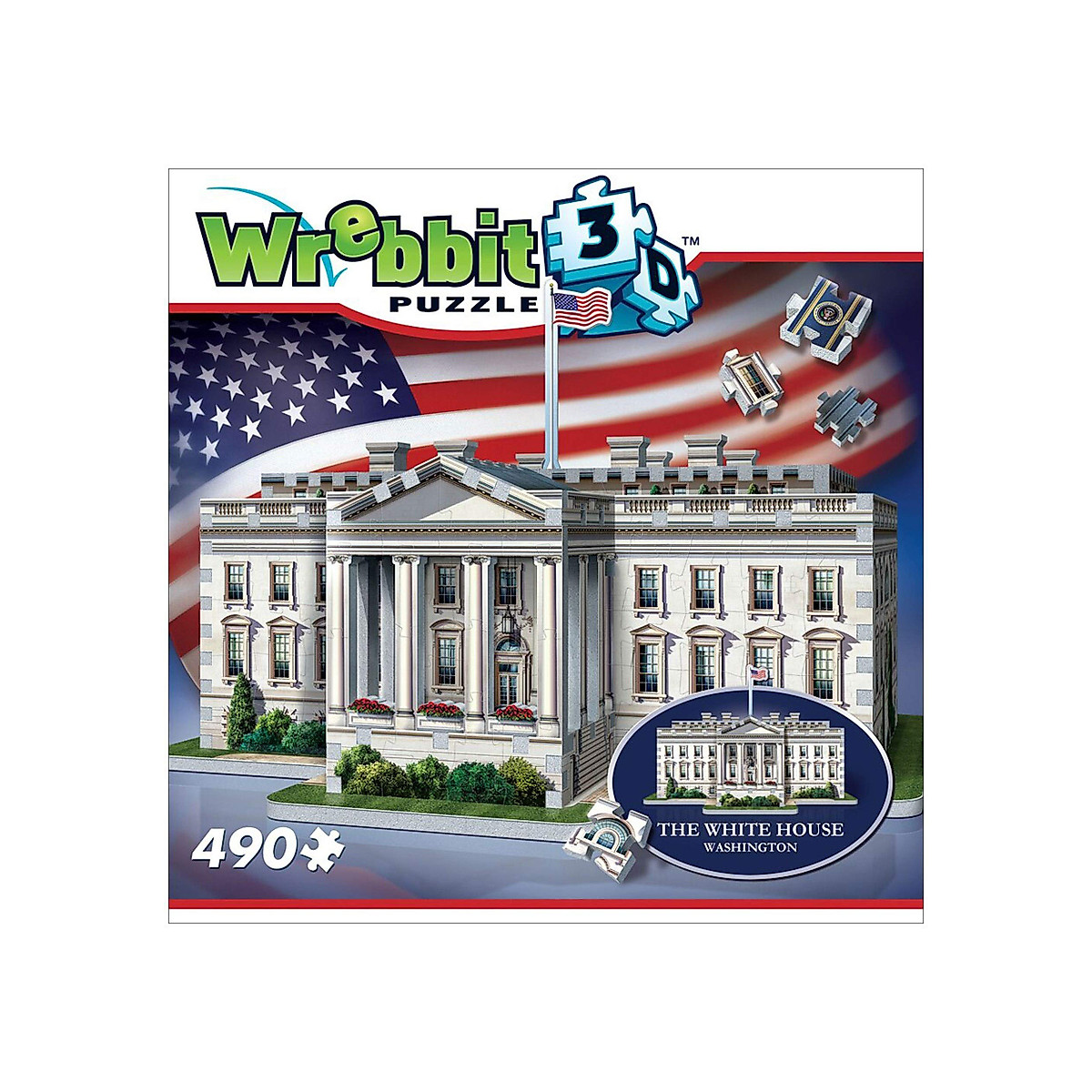 WREBBIT 3D The White House - 3D Jigsaw Puzzle (490 pieces) (W3D-1007)