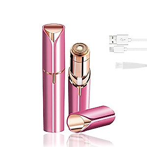 Facial Hair Removal for Women, Mini Epilator Portable Anytime, Suitable for Facial Bikini Peach Fluff on Beard Lips Chin, USB Charging(Rose red)