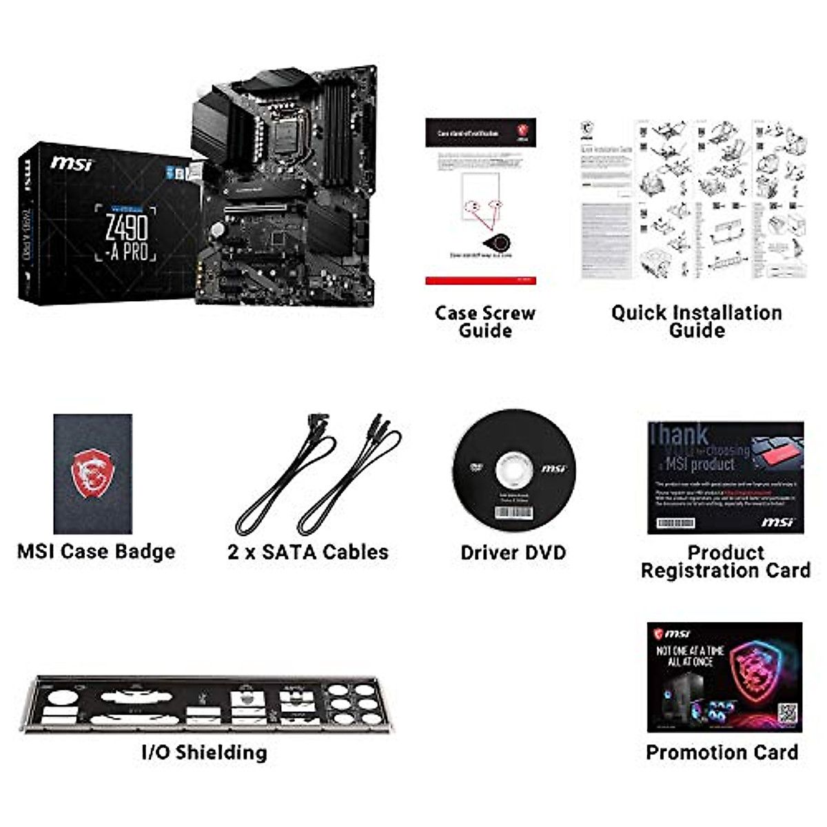 MSI Z490-A PRO ProSeries ATX Motherboard (10th Gen Intel Core, LGA 1200 Socket, DDR4, Dual M.2 Slots, USB 3.2 Gen 2, 2.5G LAN, DP/HDMI) (Renewed)