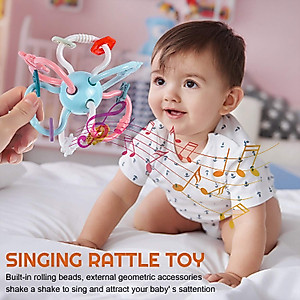 Baby Teething Toys for Babies 0-6 Months, 6-12 Months, ANGELBLISS Baby Rattle & Sensory Teether Toys for Infant Newborn Baby, Perfect Baby Gift.