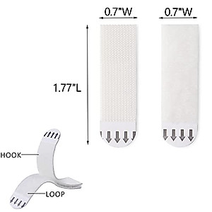 48Pairs(96strips) Small Picture Hanging Strips Heavy Duty, Removable Hook and Loop Strips, Picture Hanger Adhesive Strips Perfect for Wall Art Hanging