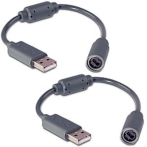 LEAGY 2Pack Wired Controller USB Breakaway Cable Cord for Microsoft Xbox 360 Guitar Hero