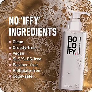Boldify Thicken Volume Conditioner - Ultimate Biotin Formula for Hair Thickening, Split End Repair, Nourishment, and Fine or Oily Hair for Women & Men