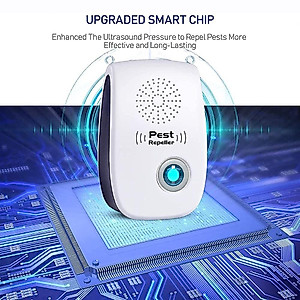 Toyukia 2023 Upgraded Dual Ultrasonic Pest Repeller 6 Pack, Electronic Pest Repellent, Pest Control Plug in for Insects, Roach,Mice,Spider, Mosquito Used for Home,Office etc