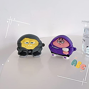 [2Pack] AirPods Pro Cartoon Character Case,Unique Design Funny Fun Kawaii 3D Cute Cartoon Funny Characters Advanced Soft Silicone AirPods Pro Case Cover Suitable for Men and Women