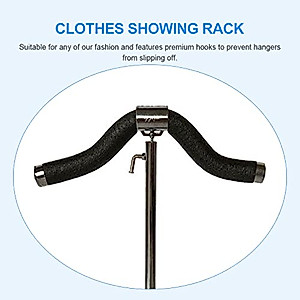 Cabilock 2PCS Stainless Steel T Shirt Display Clothes Display Stand Flexible Shoulder Stand Girl Dress Clothes Stand Metal Clothes Hanger Rack