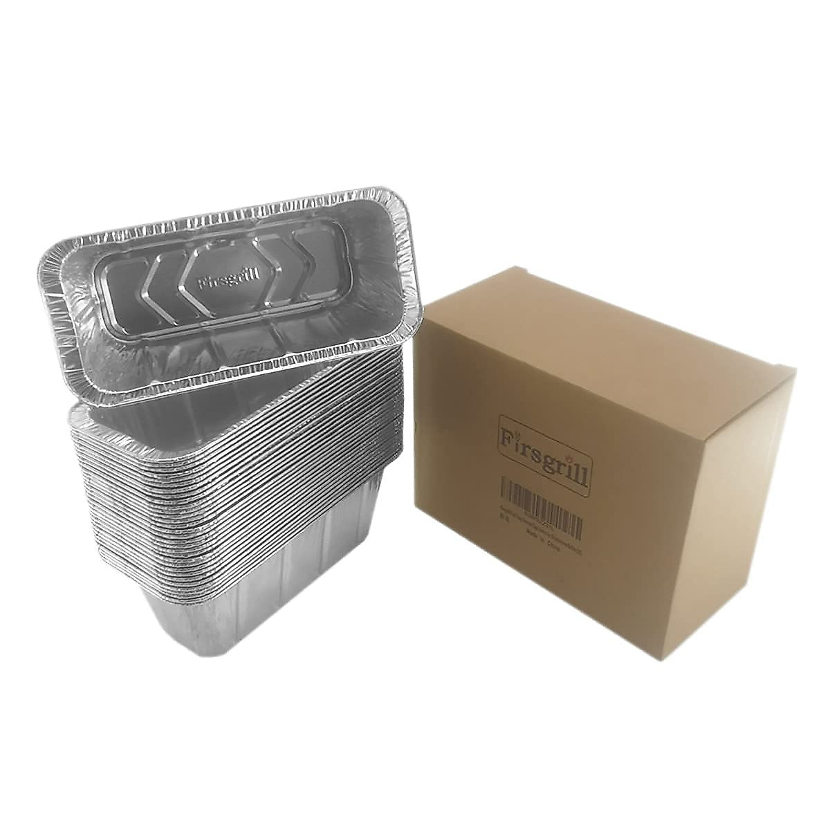 Firsgrill 30 Pack Professional Replacement Blackstone 17" 22" 28" 30" 36" Aluminum Foil Tray Drip Pans Griddle Grease Cup Liners 8" L x 3.75" Wx 3" D