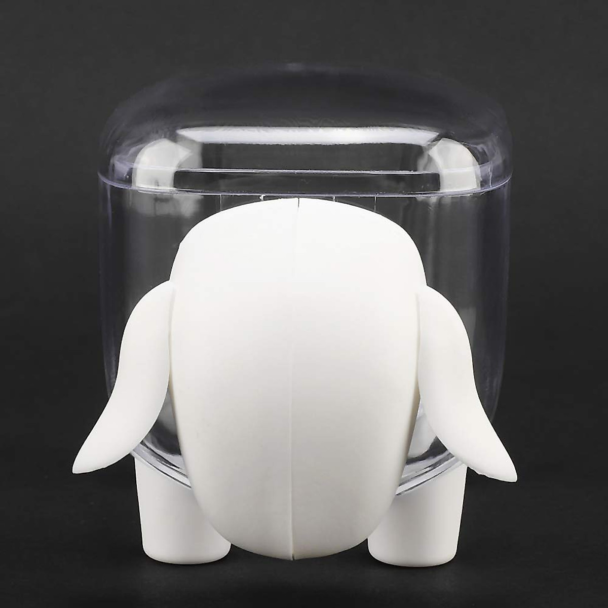 Sheep Cotton Swab Holder, Plastic Qtip Holder Organizer Container with Cover Cute Cotton Ball Holder Bathroom Waterproof Floss Jars (White)