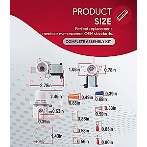 Replacement for Hoshizaki 3U0111-01 Water Valve, 120V, 60HZ, w/Mounting Nuts, J248-030