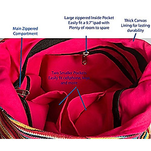 Pink Shoulder Bag Handmade Embroidered Elephant Boho Bohemian Hippie Tote Gypsy Beach Bag