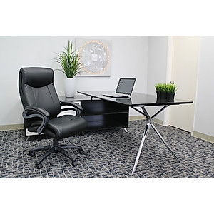 Boss Office Products Boss Double Layer Executive Chair, Black (B8661)