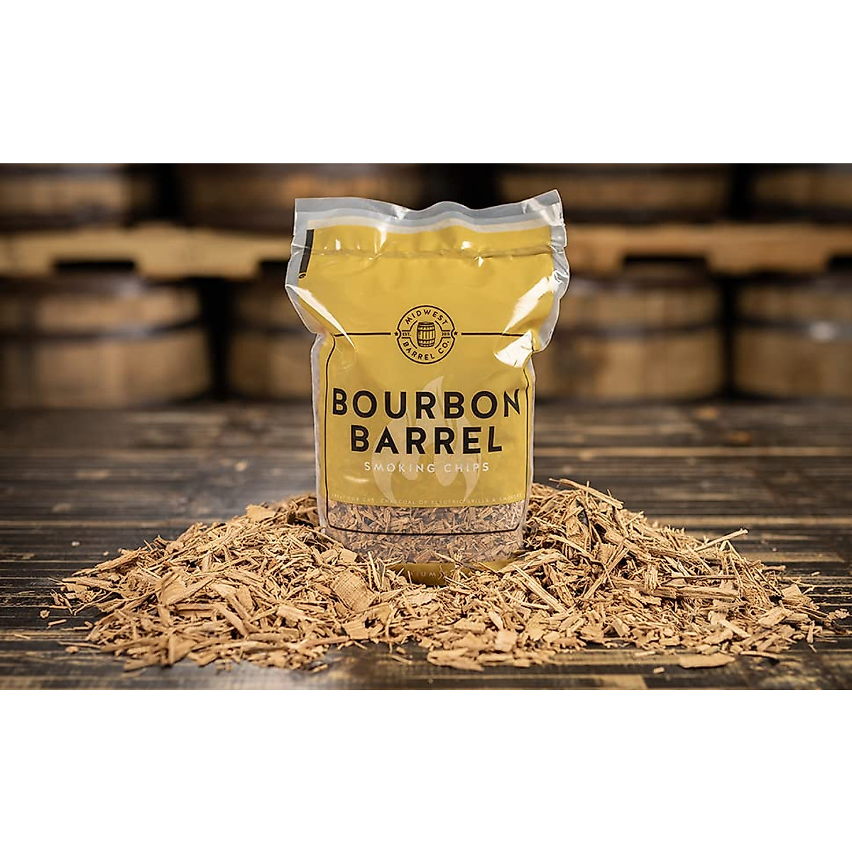 Midwest Barrel Company Genuine Bourbon Barrel Smoking Wood Chips