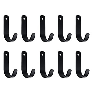 Crapyt Wall Mounted Bathroom Hooks Hanger Black 304 Stainless Steel 10 PCS for Clothes/Towel/Coat/...