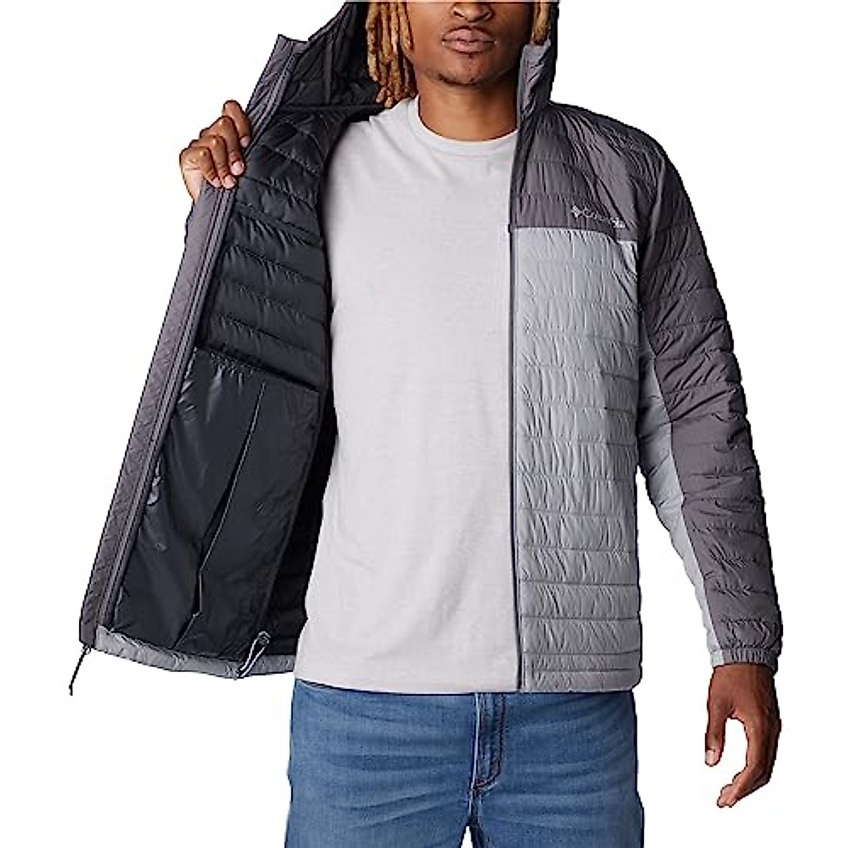 Columbia Men's Silver Falls Hooded Jacket, Columbia Grey/City Grey, Small