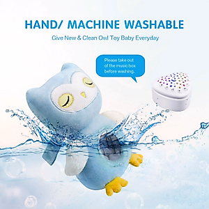 Cry Activated Sensor Toys, Olele Baby Sleep Soothers, Baby Sound Machine Toys, Night Light Soother, Baby Girl & Baby Boy Gifts for Shower & Registry, Baby Nursery Soother for Infant (Owl)