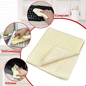 Alselo Pot Holders and Kitchen Towel, Heat Resistant Potholder 4 Piece with Microfiber Towel 1 Piece, Funny Baking Theme Hot Pats Festive Gift Oven Mitts for Cooking Baking BBQ (Dull-red, 5)