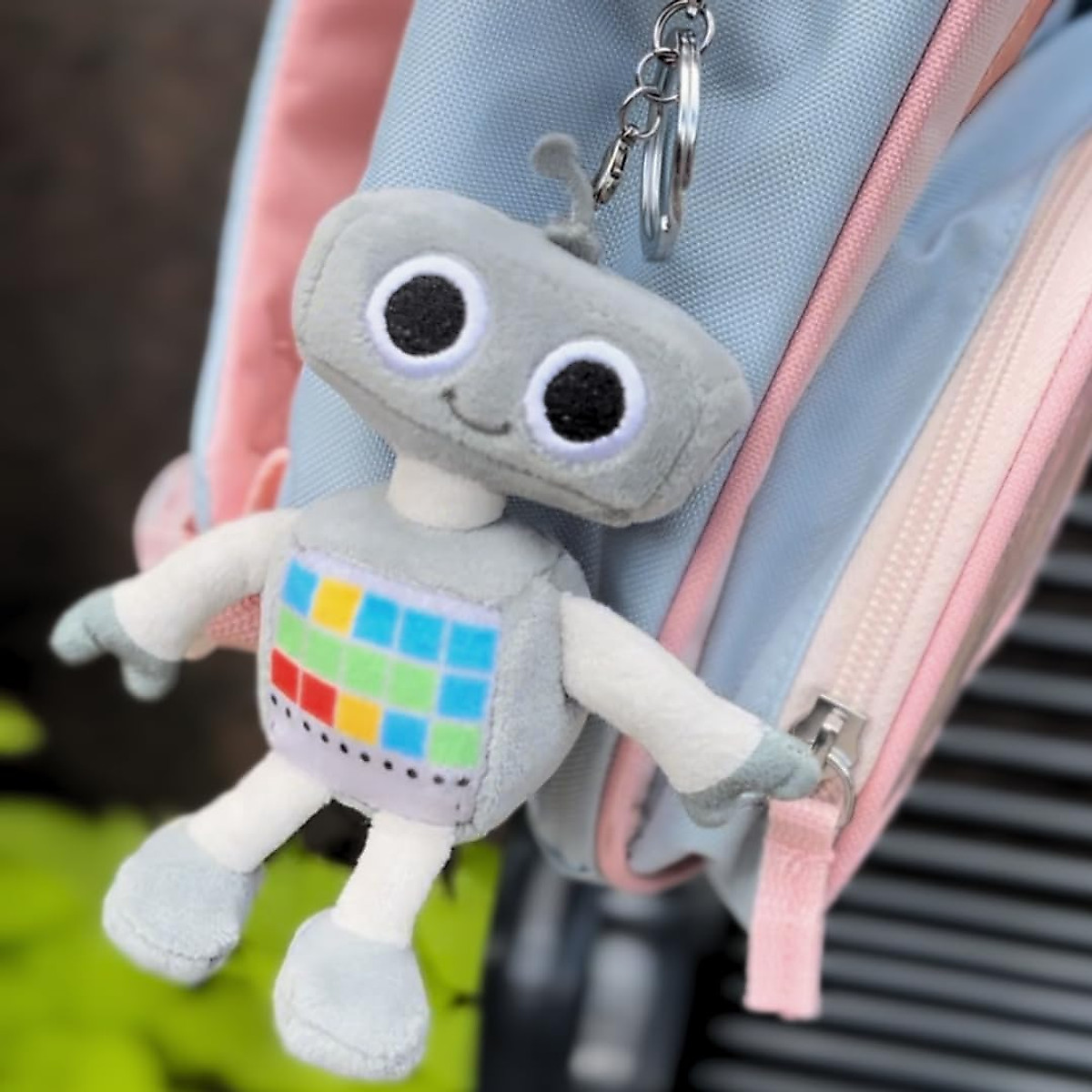 Listener Kids Stuffe Baby Robot Plush Toy with Removable Bag Clip Jett The Robot