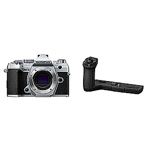 Olympus OM-D E-M5 Mark III Body Silver with Olympus ECG-5 Grip for E-M5 Mark III