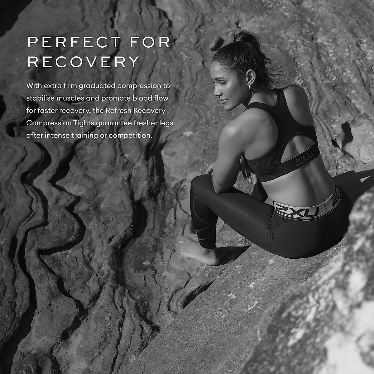 2XU Women's Refresh Recovery Compression Tights (Black/Nero, Medium)