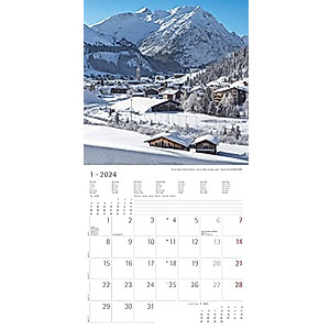 Alpen 2024 - Brochure Calendar 30 x 30 cm (30 x 60 Open) - Calendar with Space for Notes - The Alps - Picture Calendar - Wall Planner - Nature Calendar
