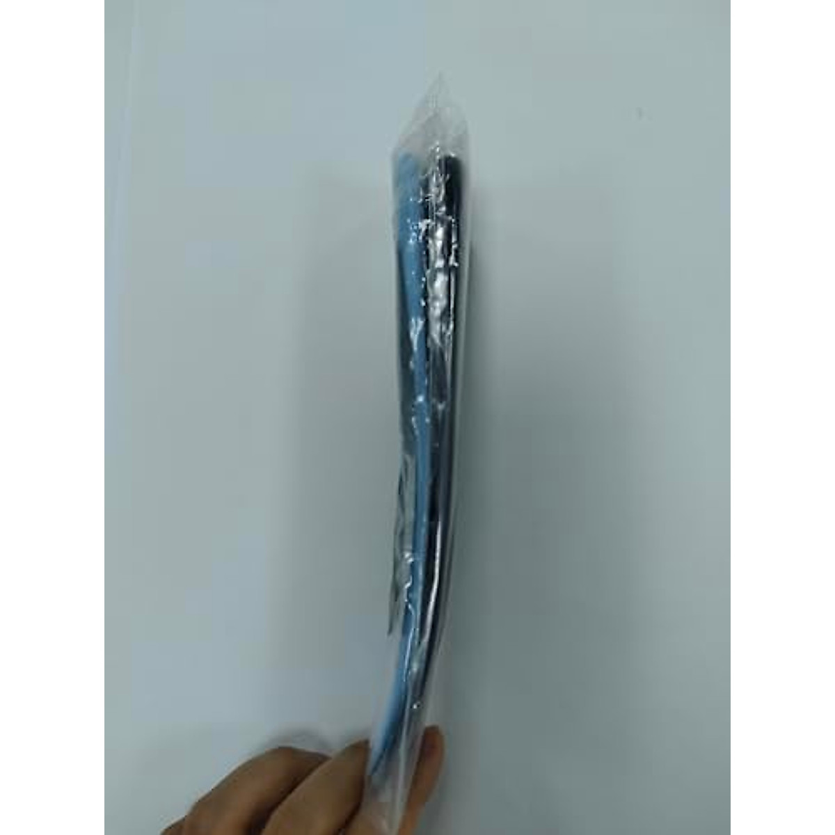 ZOMAKE Plastic Shoe Horn with Hook, 7.3 Inch Small Travel Shoe Horns for Kids, Seniors, Men, Women, Black, Blue(Pack of 2)