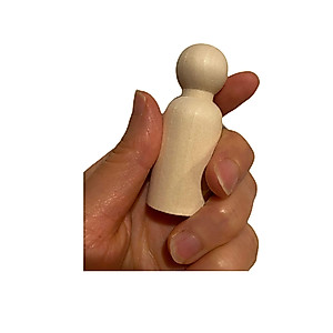 Ellipticus Valley Giant 4-1116 Wood peg Doll, 6 peg People Family, Perfect Size for Artist, Kids, Students Crafting, Gift