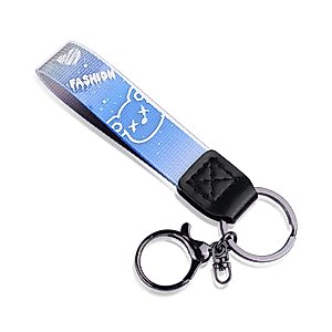 Kawaii Car Keychain Gradient Color Cute Keychains for Women/Men/Girls/Kids,Personalized Bear Keychains for Backpacks Charms Purse (Blue)…