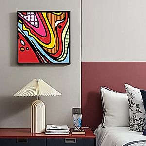 FOLKOR 12x12 Frame for Canvas Painting 0.6-0.8” Deep, 2 Pack Square Floater Frame for Canvas Prints, Floating frame for Wall Art Oil Painting Paint by Numbers Living Room Decor (Black)