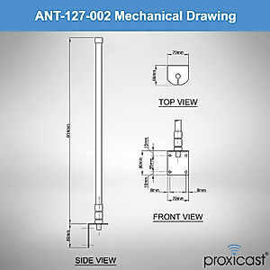 Proxicast 10 dBi High Gain 4G / LTE, 5G Wideband Fixed Mount Fiberglass Outdoor Omnidirectional Antenna for Verizon, AT&T, T-Mobile & Other Cellular Networks or WiFi Router/Access Points (ANT-127-002)