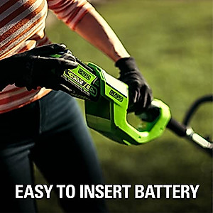 Greenworks 40V 12" Cordless String Trimmer, 2.0Ah Battery and Charger Included