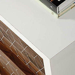 Sauder Harvey Park Dresser, L: 60.71" x W: 17.48" x H: 31.06", Soft White finish