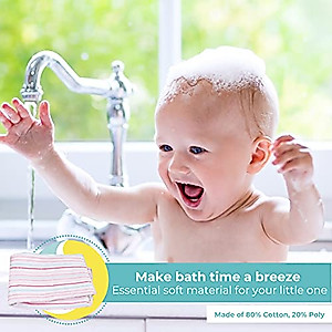 Spasilk Baby 10 Pack Soft Terry Bath Washcloth Wipes