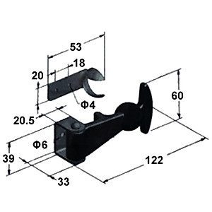 Ganlandy Elastic Rubber Hood Catch, Flexible T-Handle Hasp, Rubber Flexible Draw Latches with Brackets for Tool Box, Vehicle Engine, Hood, Golf Cart