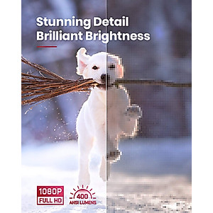 Anker NEBULA Solar FHD 1080p Projector, 4K Supported, 400 ANSI Lumen (1100 Lumen), Dolby Digital Plus, Built-in Stand, Autofocus, Keystone Correction, Screen Mirroring for Phones(No Built-in Battery)