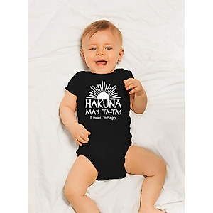 CBTwear Hakuna Ma's Ta Baby Bodysuit Adorable Infant Unisex Romper Clothing Boy Girl Newborn Outfit (Newborn, Black)