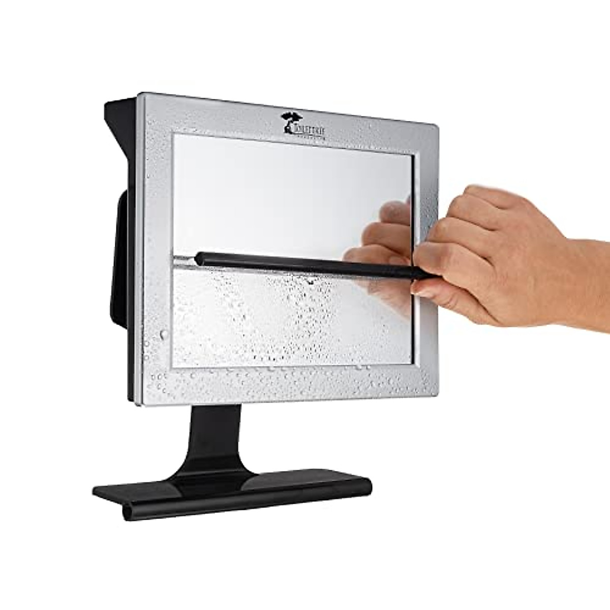 ToiletTree Products Fogless Shower Mirror with Squeegee - Anti-Fog Mirror - Adjustable Shaving Mirror with a Squeegee - Rust-Proof, Impact-Resistance Bathroom Shower Mirror