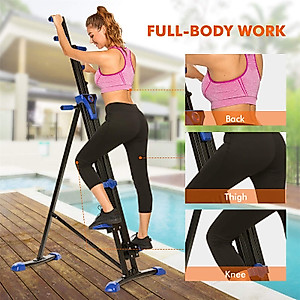 ANCHEER Climber Vertical Climber for Home Use Indoor Folding Climbing Machine with Adjustable Height & LCD Display for Home Office and Gym Simple Assembly