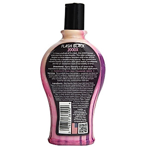 European Gold Flash Black 2000X Indoor Tanning Lotion with Time-Release DHA Bronzers, 12 Ounce